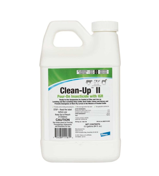 Clean-Up II Pour-On Insecticide with IGR – Midwest Veterinary Service