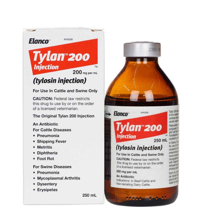 Tylan 200 Tylosin for Cattle and Swine – Midwest Veterinary Service
